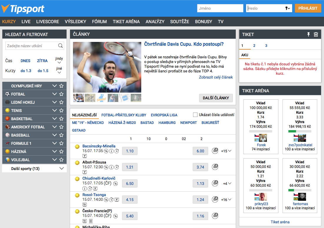Kurzové sázení Tipsport | 9+1 informace - KurzoveSazeni.com